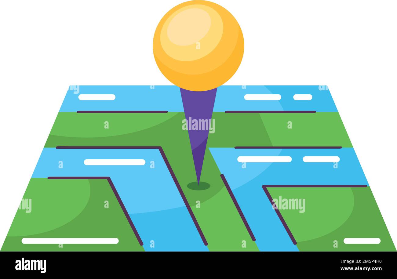 pin location in paper map Stock Vector Image & Art - Alamy