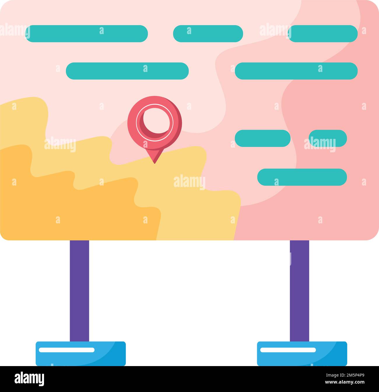 pin pointer location in banner Stock Vector Image & Art - Alamy