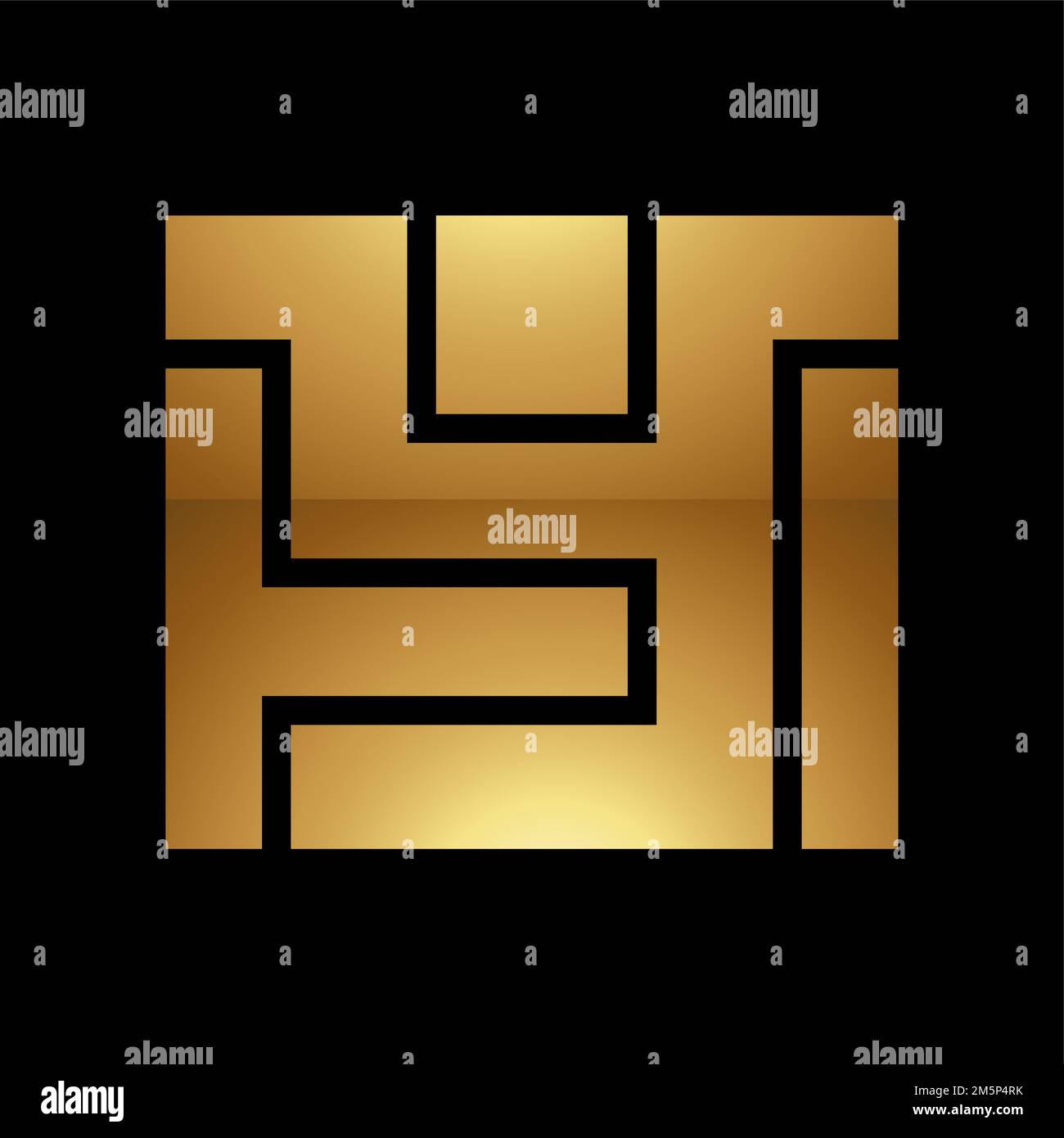 Golden Letter Y Symbol on a Black Background - Icon 9 Stock Photo - Alamy