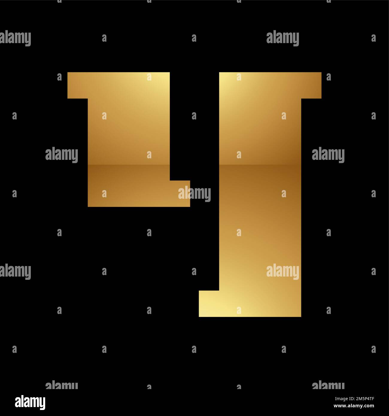 Golden Letter Y Symbol on a Black Background - Icon 3 Stock Photo - Alamy