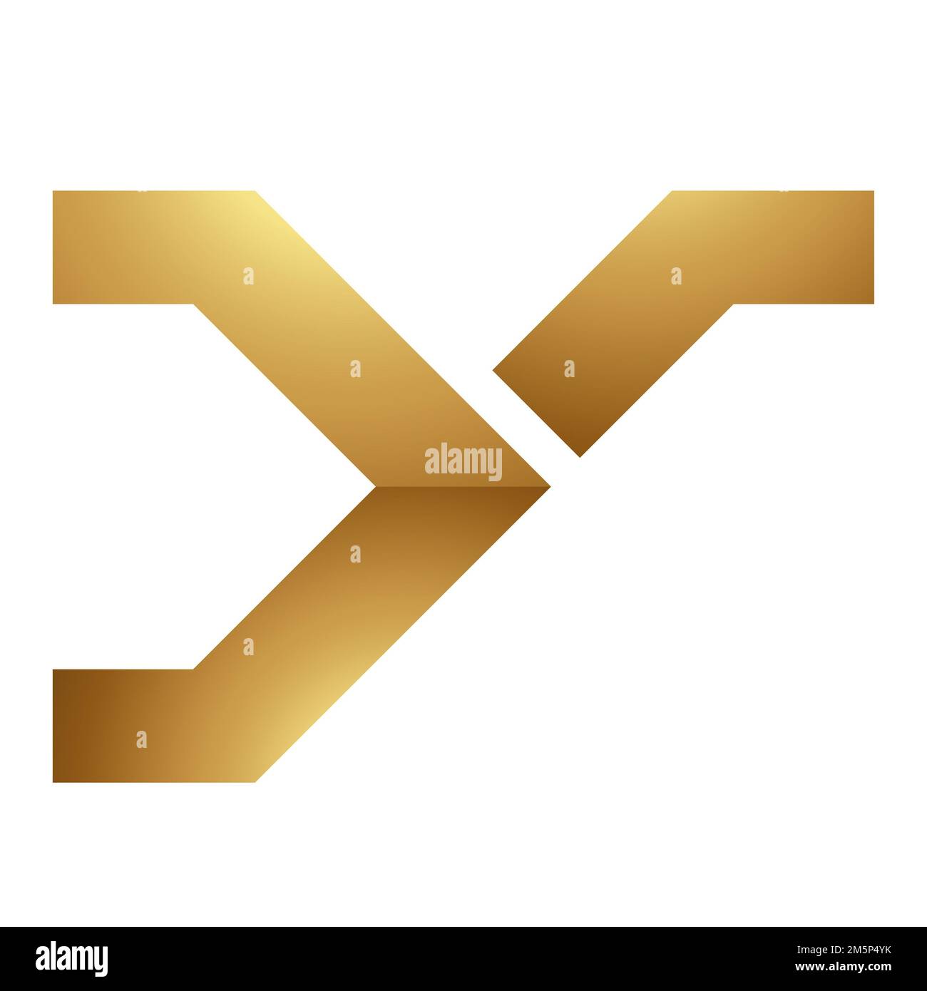Golden Letter Y Symbol on a White Background - Icon 6 Stock Photo - Alamy