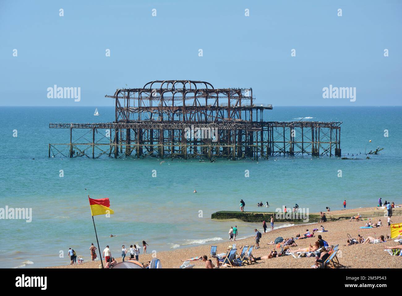 Remains of the West pier in Brighton, UK Stock Photo - Alamy