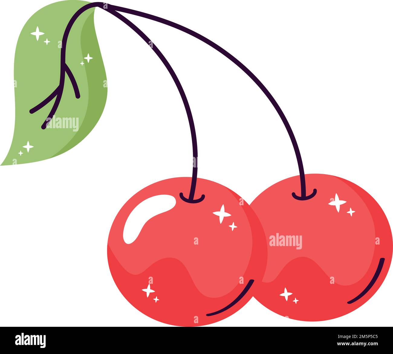 cherries pop art style Stock Vector Image & Art - Alamy