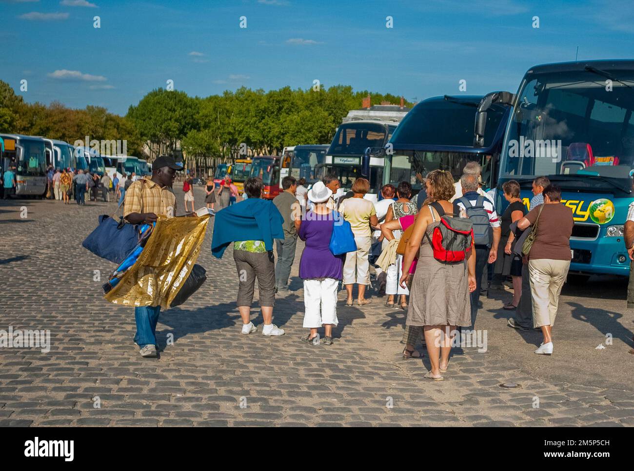 Paris, France - Crowd Tourists Visiting French Monument, "Chateau de ...