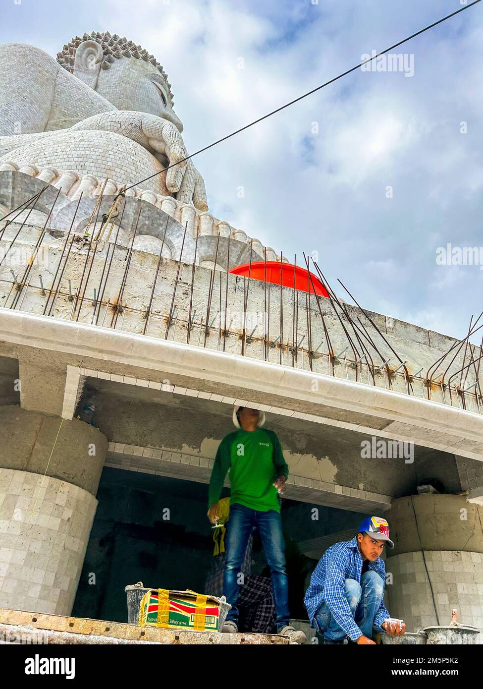 Khao Tut, Phuket, Thailand, Low Angle, Thai Workers, Working on ...