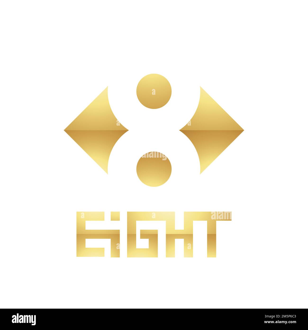 Golden Symbol for Number 8 on a White Background - Icon 3 Stock Photo ...
