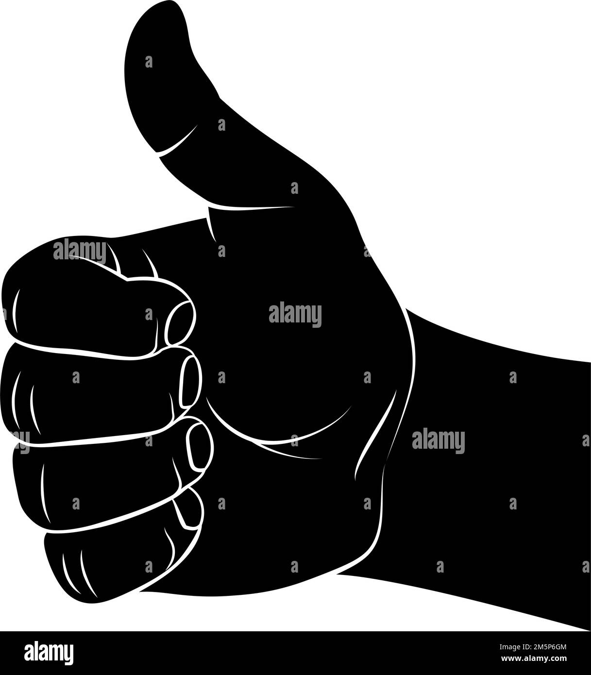Hand Showing Symbol Like Making A Thumb Up Gesture Like Positive Fist