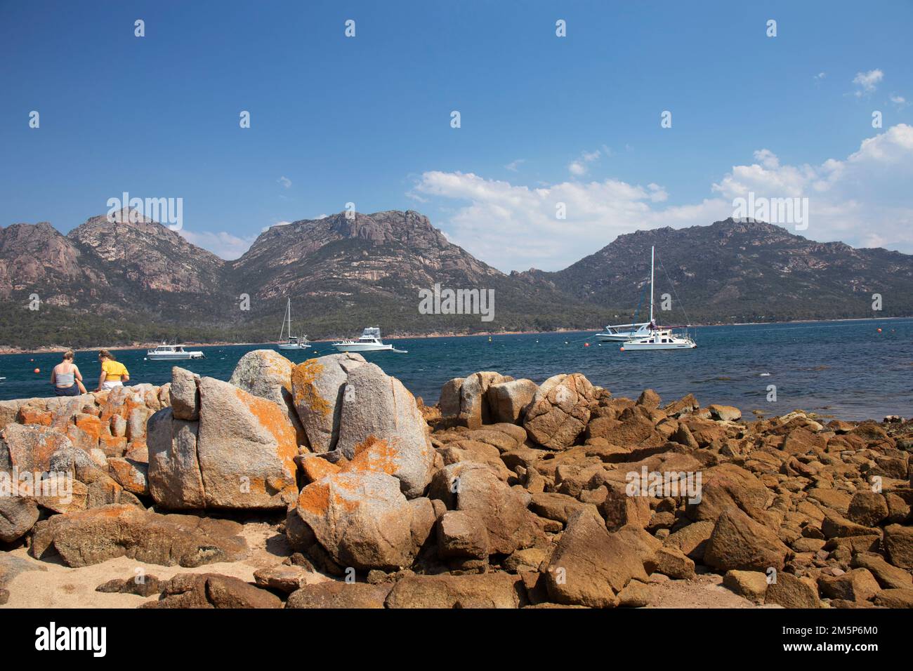 Coles Bay at Freycinet National Park, Tasmania. Showing The Hazards ...
