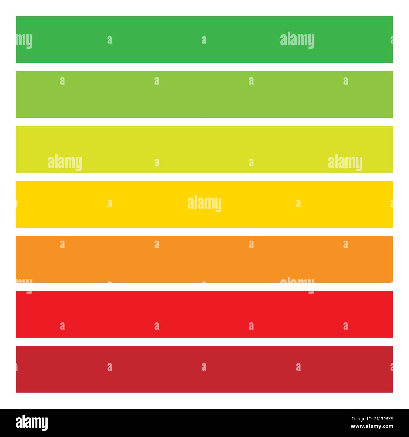 Illustration of Horizontal Colorful Rectangles isolated on a White ...