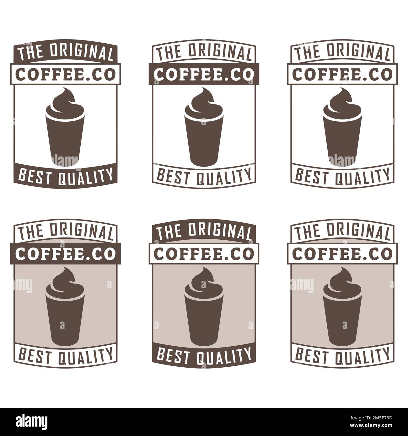 Iced Coffee Icon with Text isolated on a White Background Stock Photo ...