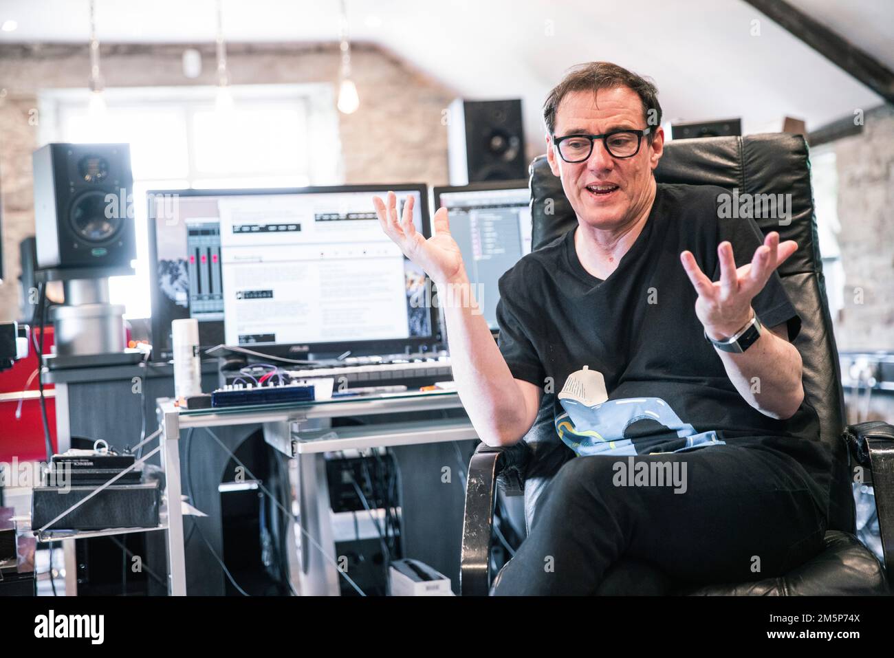 New Order and Joy Division's Stephen Morris photographed at his home ...