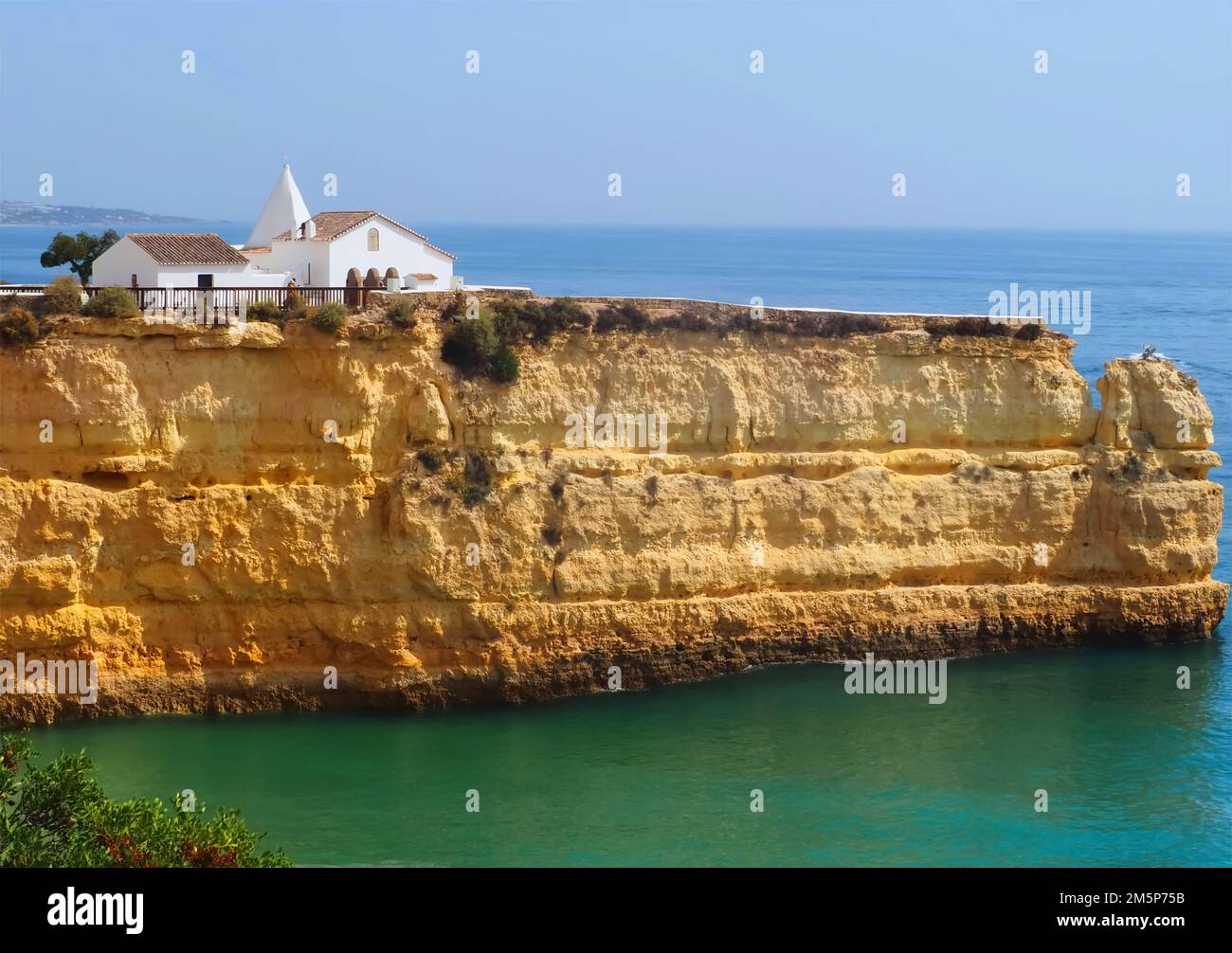 Romantic chapel nossa Senhora da Rocha at the Algarve in Portugal Stock ...