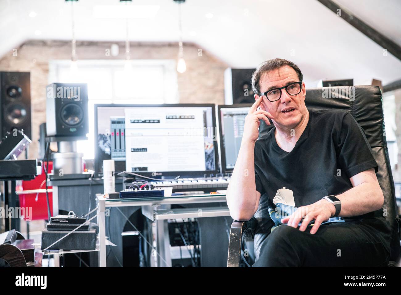 New Order and Joy Division's Stephen Morris photographed at his home ...