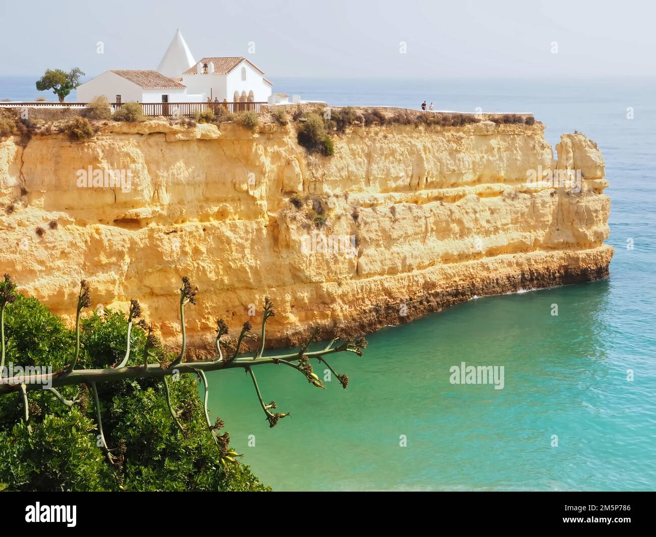 Romantic chapel nossa Senhora da Rocha at the Algarve in Portugal Stock ...