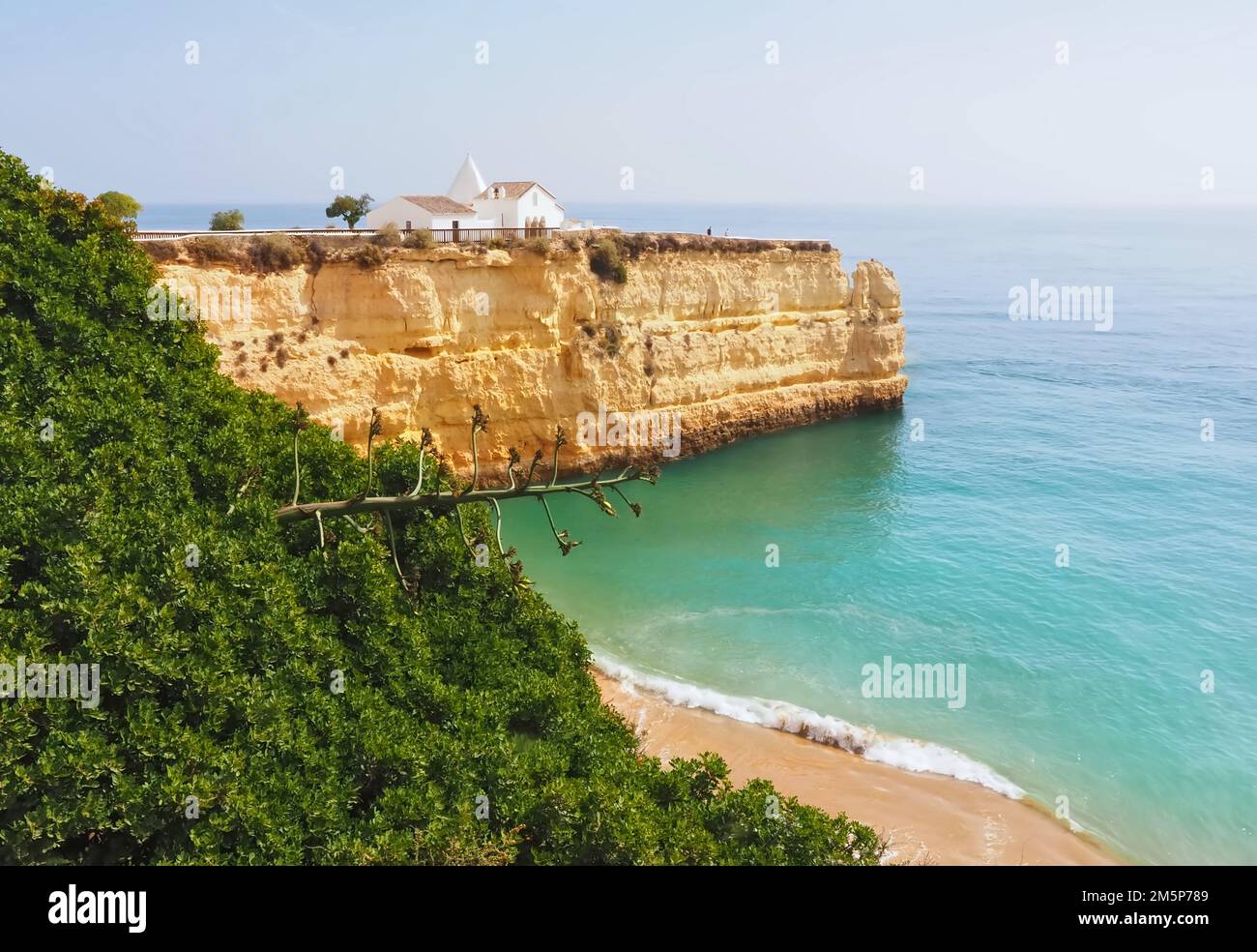 Romantic chapel nossa Senhora da Rocha at the Algarve in Portugal Stock ...