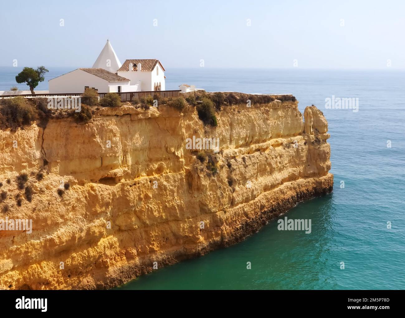 Romantic chapel nossa Senhora da Rocha at the Algarve in Portugal Stock ...