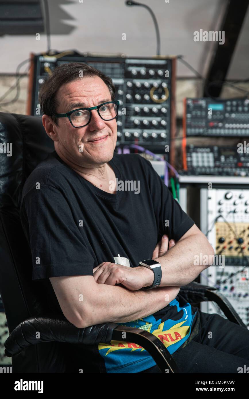 New Order and Joy Division's Stephen Morris photographed at his home ...