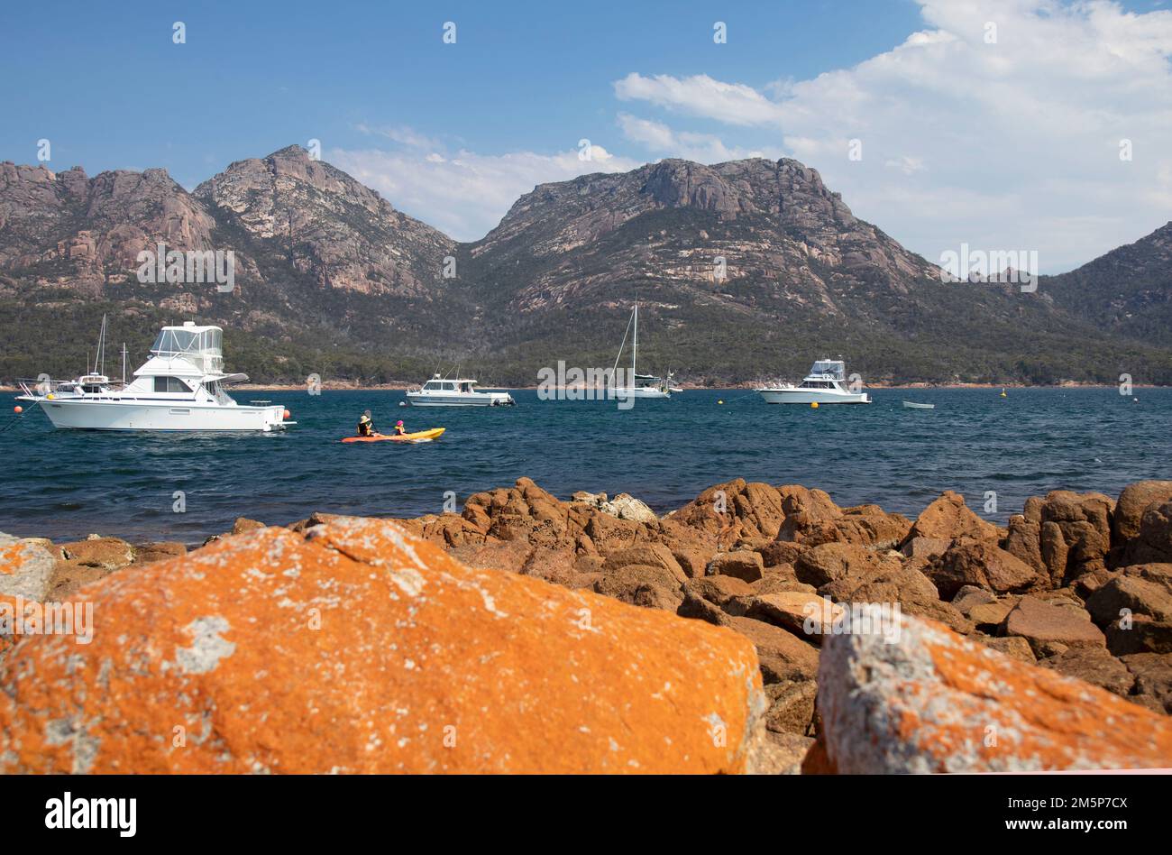 Coles Bay at Freycinet National Park, Tasmania. Showing The Hazards ...
