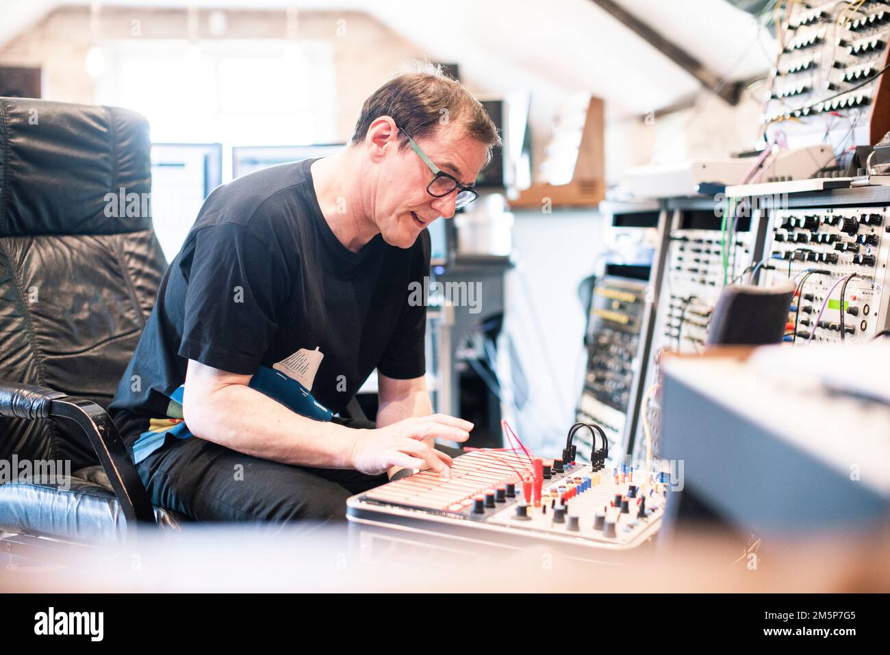 New Order and Joy Division's Stephen Morris photographed at his home ...