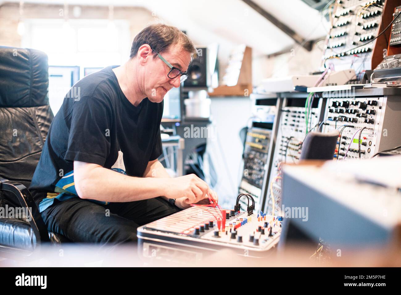 New Order and Joy Division's Stephen Morris photographed at his home ...