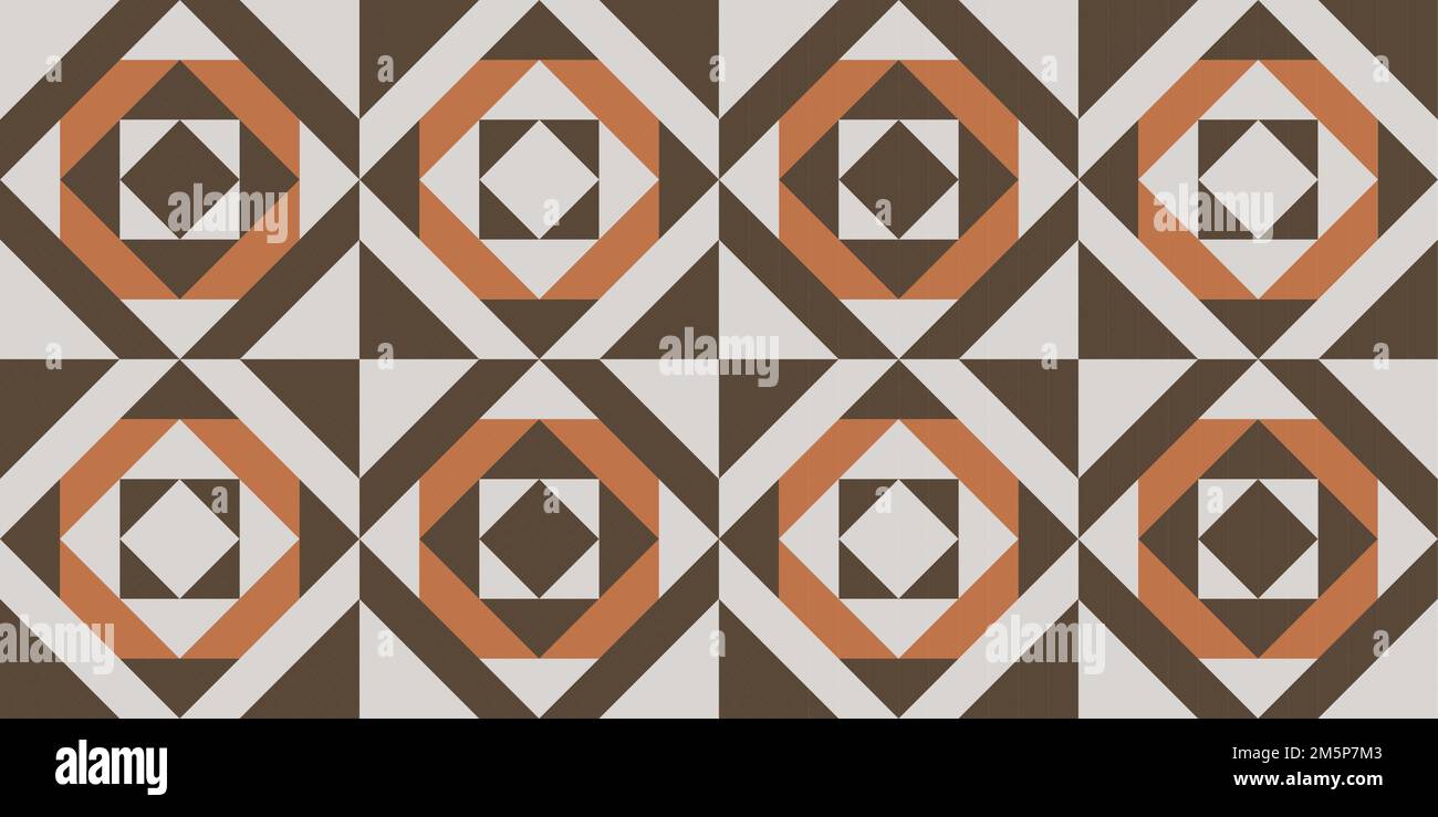 Abstract geometric barn quilt seamless pattern. Patchwork design. Vector illustration. Perfect ...