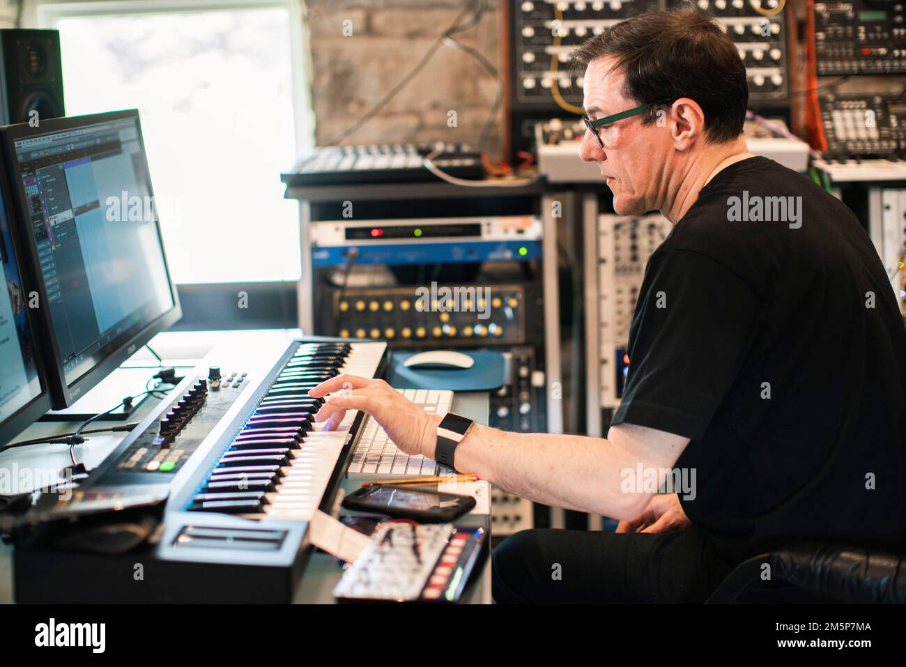 New Order and Joy Division's Stephen Morris photographed at his home ...