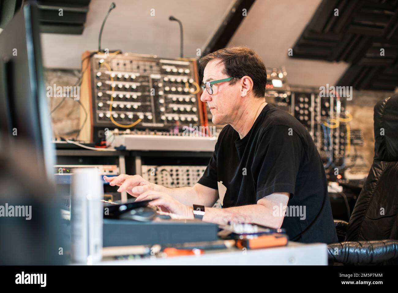 New Order and Joy Division's Stephen Morris photographed at his home ...