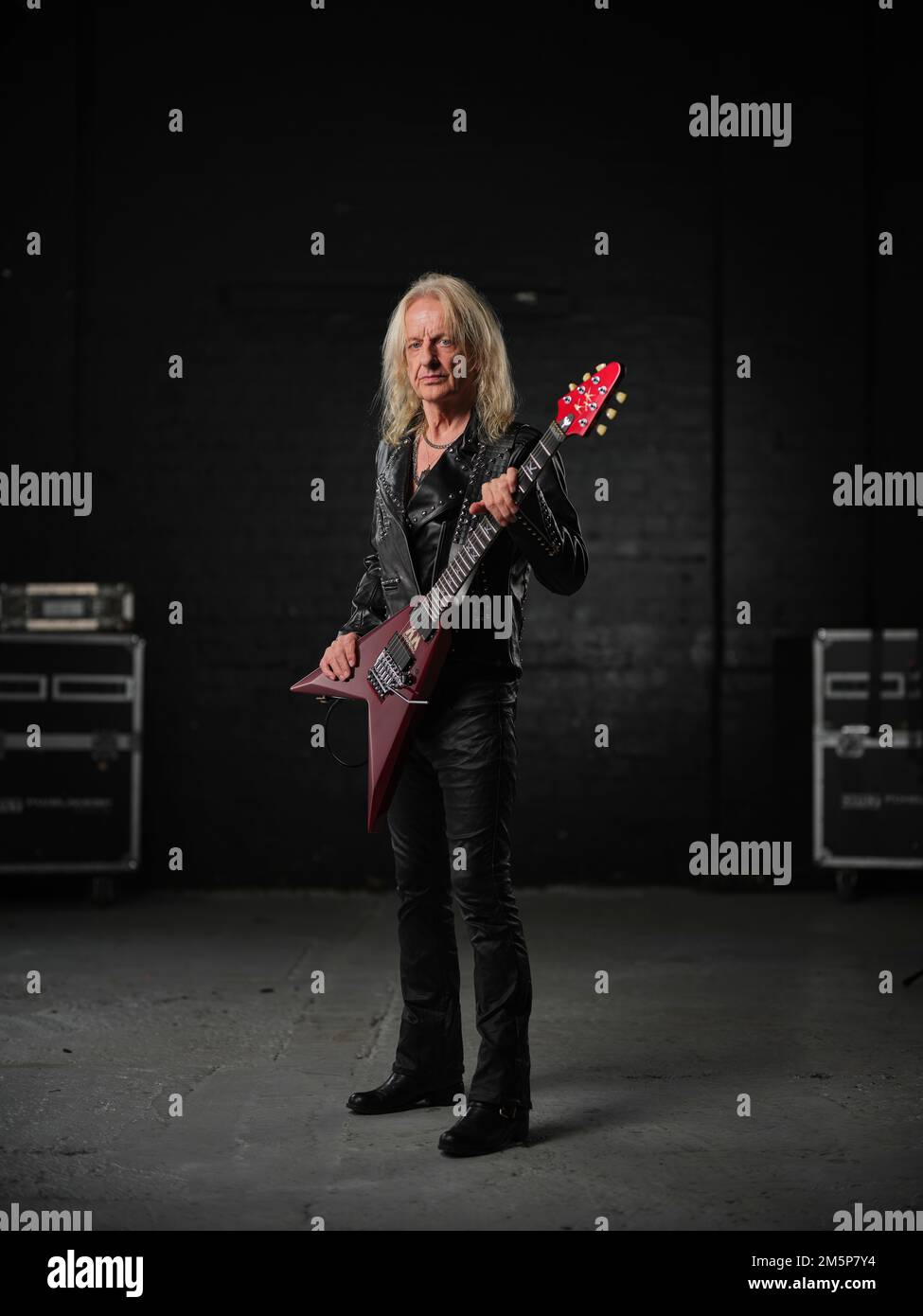 K.K. Downing, photographed at KK's Steel Mill, Woverhampton Stock Photo ...