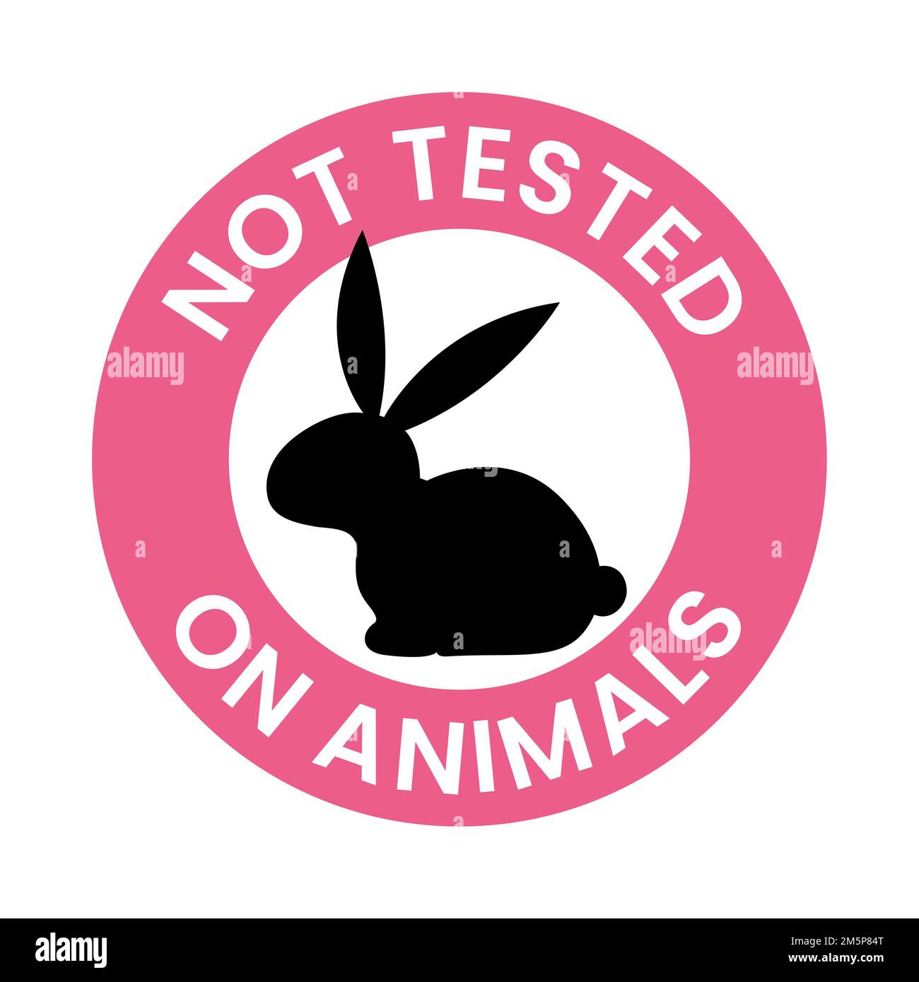 Not Tested on Animals Illustration isolated on a White Background Stock ...