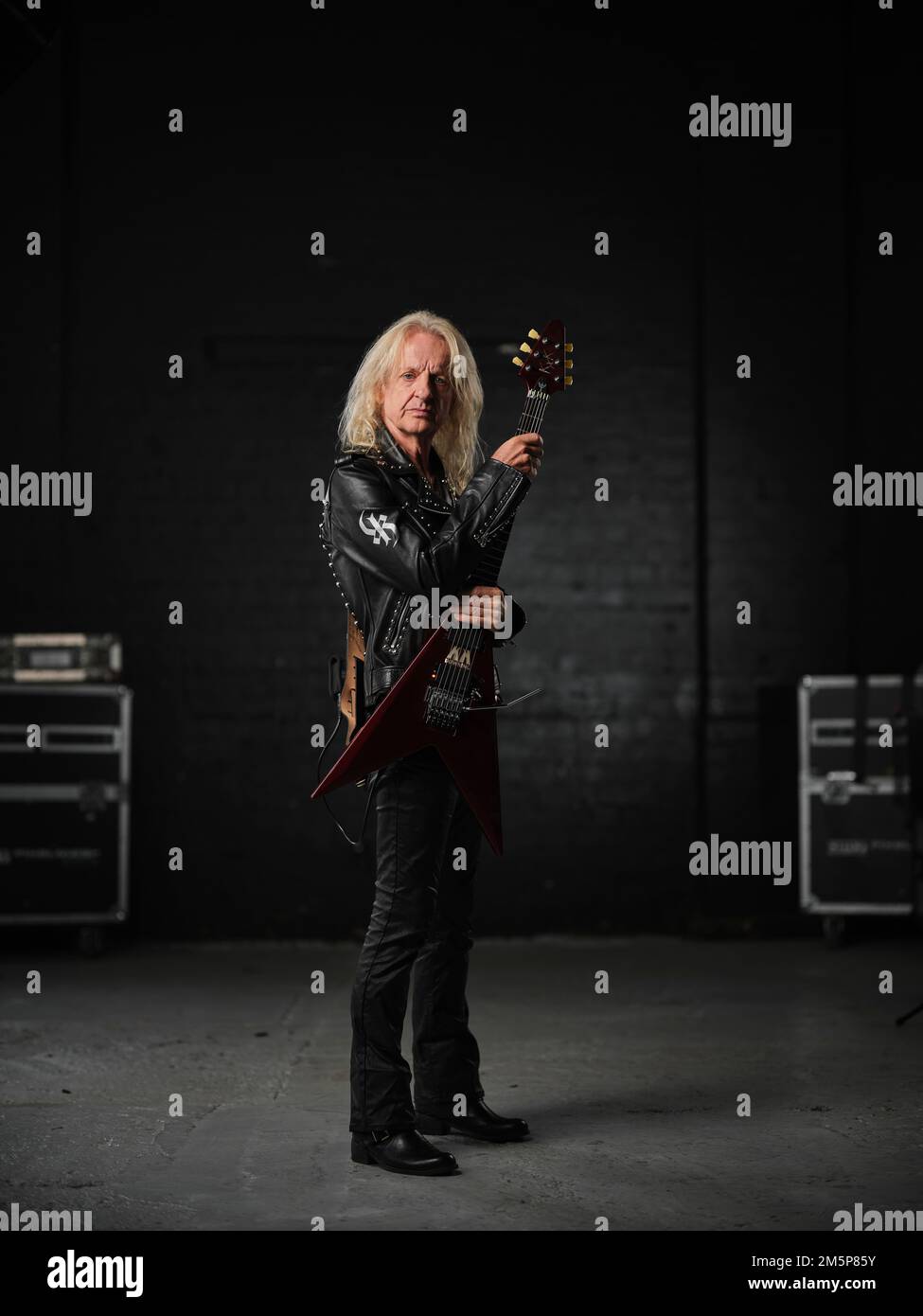 K.K. Downing, photographed at KK's Steel Mill, Woverhampton Stock Photo ...