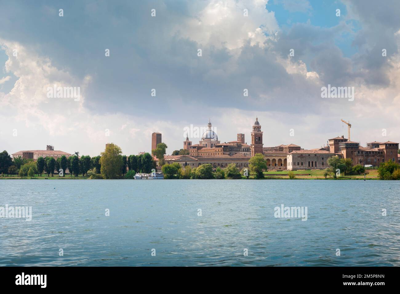 Mantua Italy, view in summer of the renaissance skyline of the city of ...