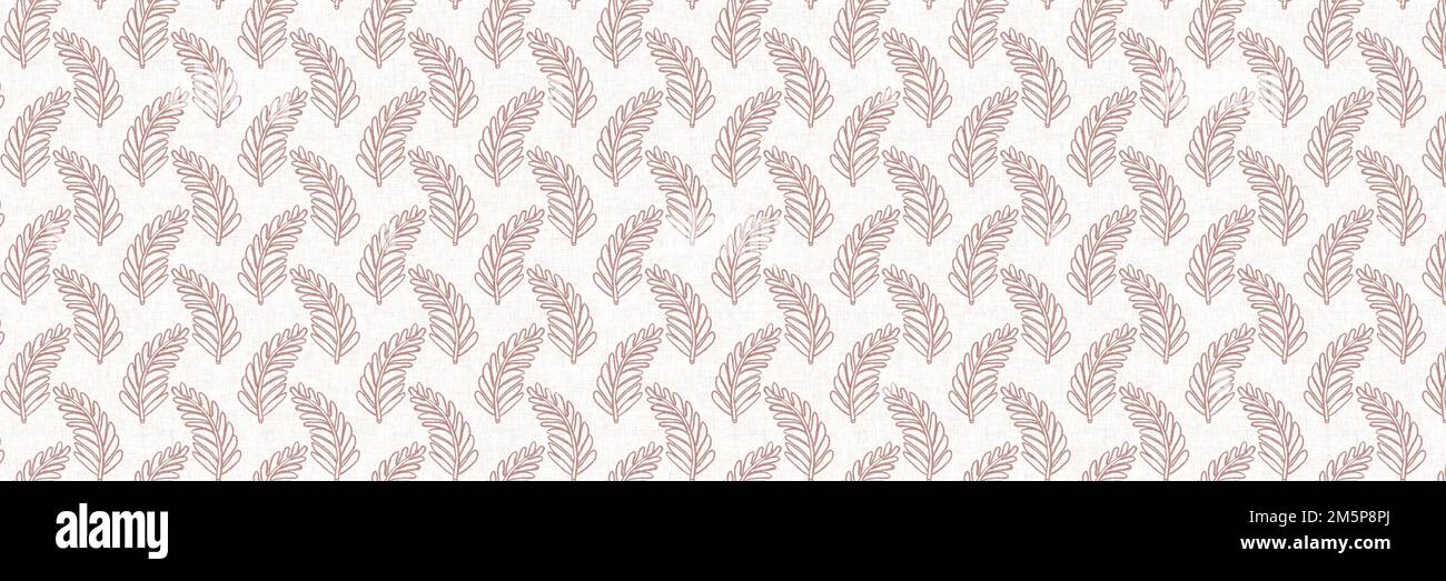 Gender neutral foliage leaf seamless raster border. Simple whimsical 2 ...