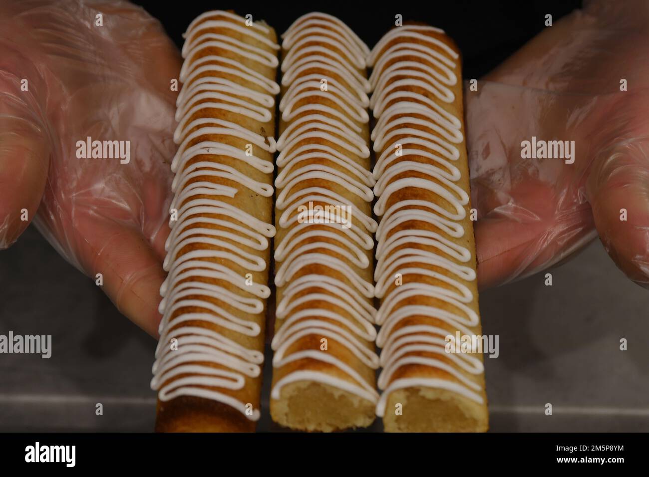 Copenhagen/Denmark/30 December 2022/ New year cake alot of marcipan ...