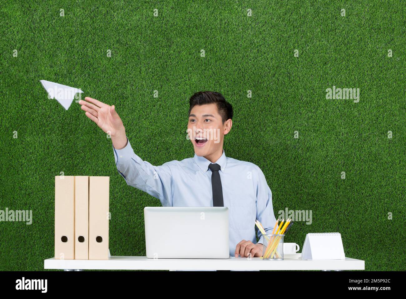 Business man throwing documents hi-res stock photography and images - Alamy