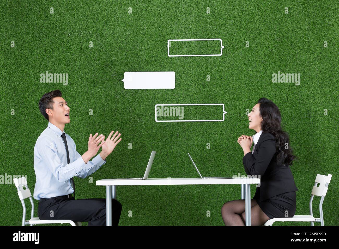 Two people look information hi-res stock photography and images - Alamy