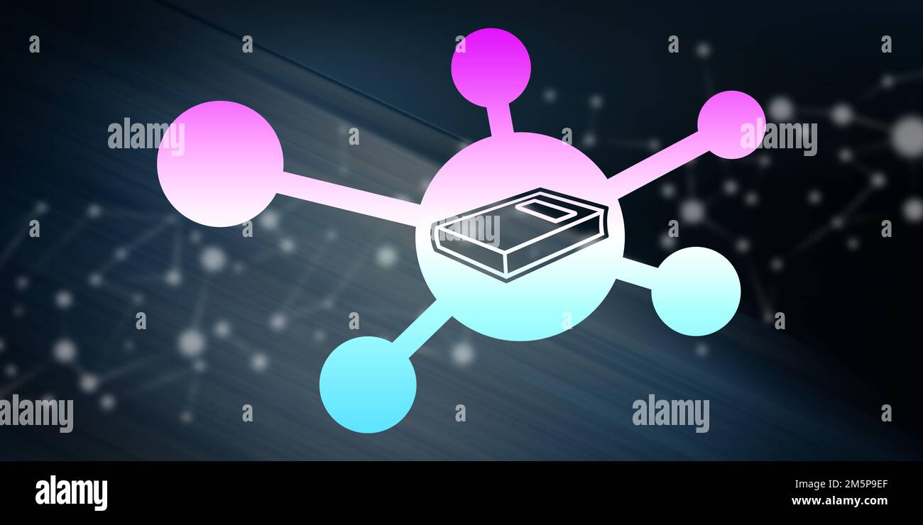 Illustration of a knowledge sharing concept Stock Photo - Alamy