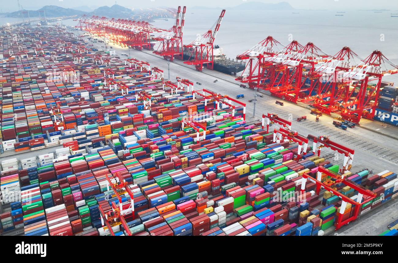 SHANGHAI, CHINA - DECEMBER 30, 2022 - An aerial photo shows the ...