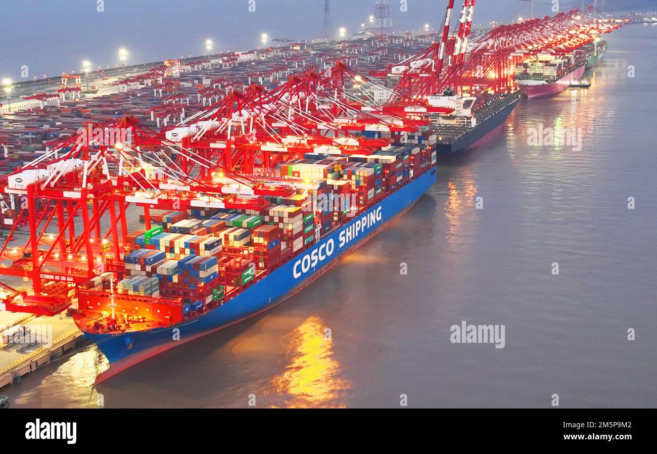 SHANGHAI, CHINA - DECEMBER 30, 2022 - An aerial photo shows the ...