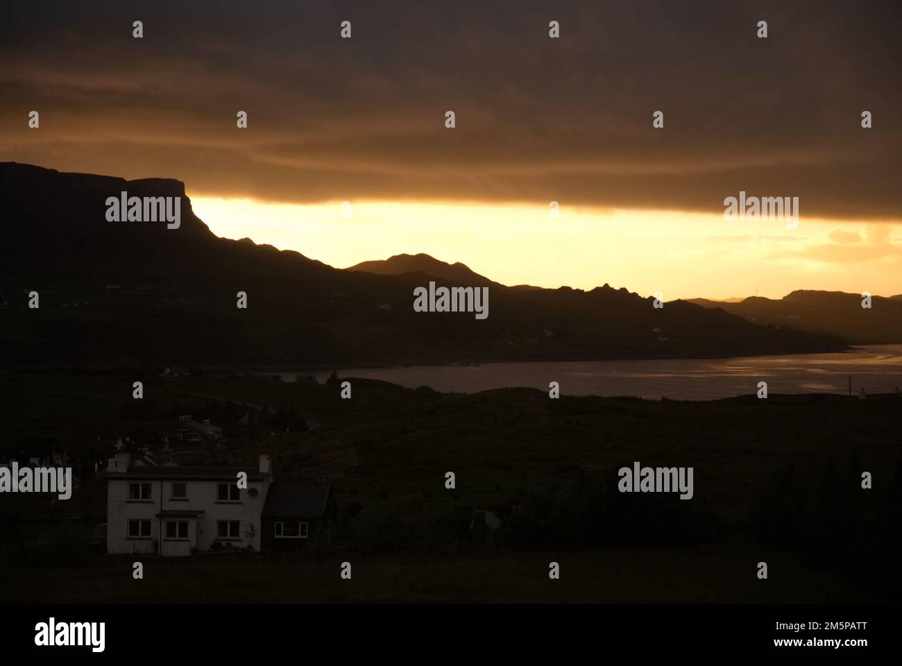 Beautiful sunsets over land and civilization Stock Photo - Alamy