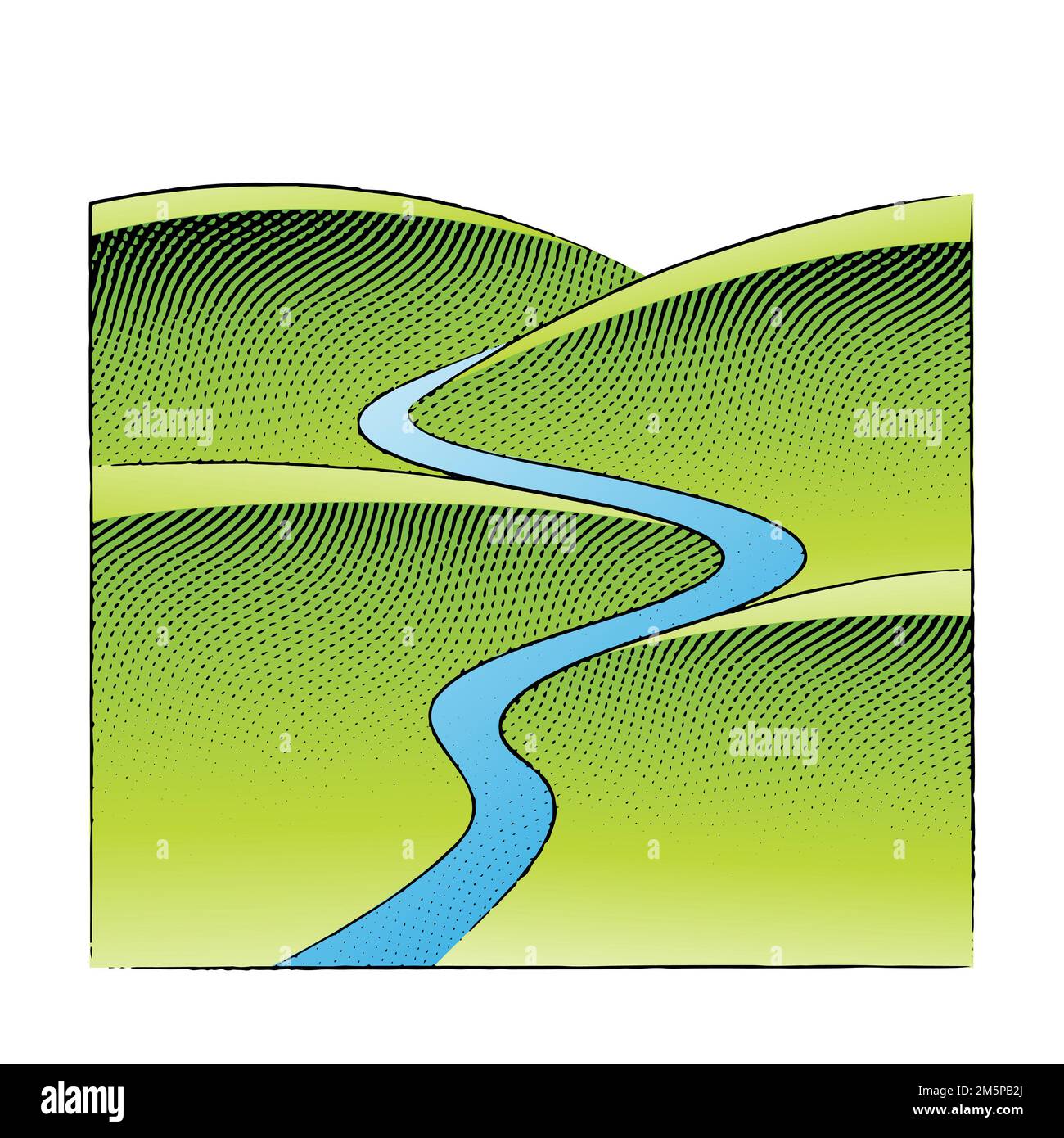 Winding River Clipart