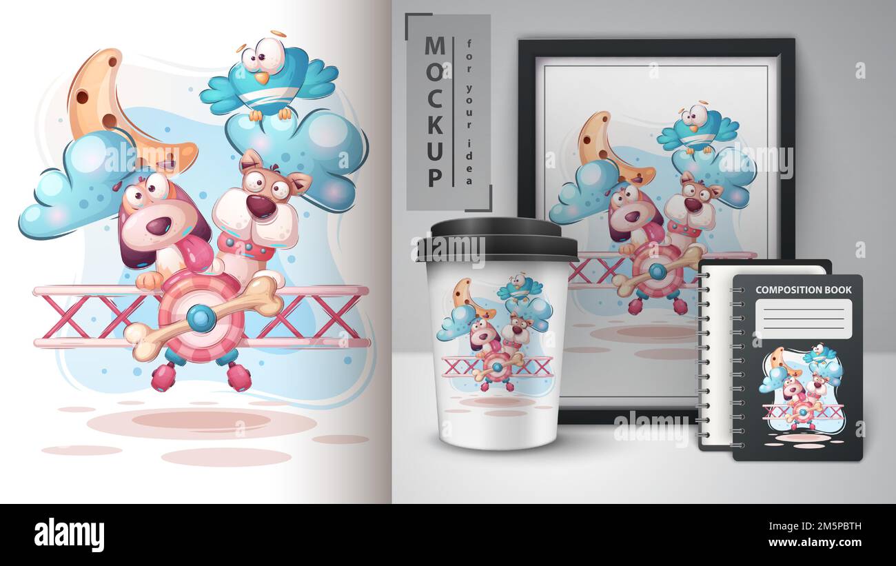 Dog by plane Stock Vector Images - Alamy