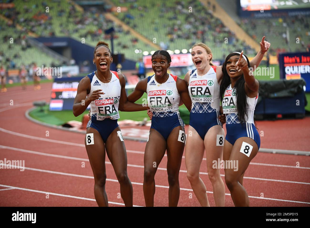 French women's 4x100 relay (Floriane Gnafoua,Gémima Joseph,Helene ...