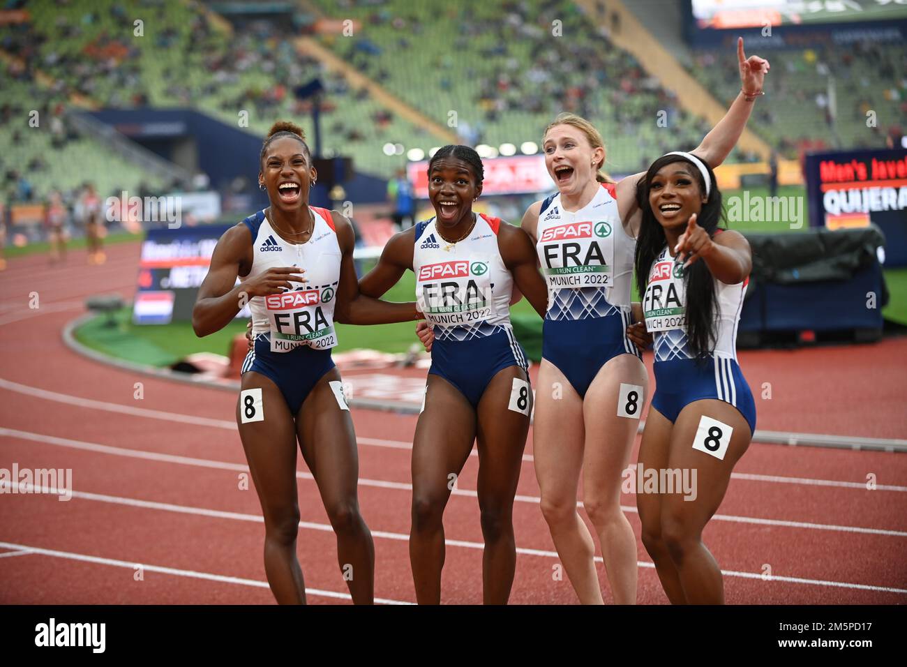 French women's 4x100 relay (Floriane Gnafoua,Gémima Joseph,Helene ...