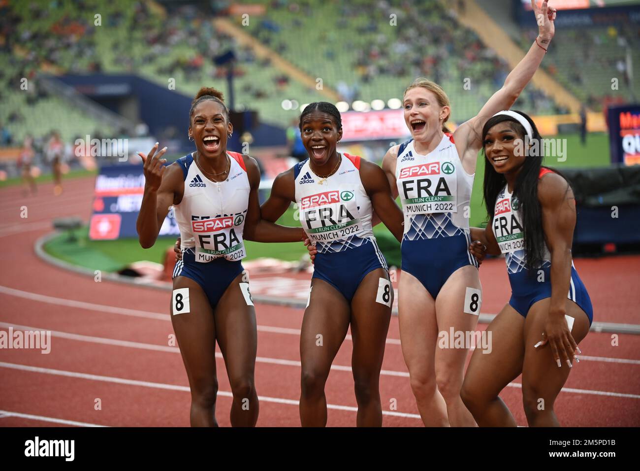 French women's 4x100 relay (Floriane Gnafoua,Gémima Joseph,Helene ...