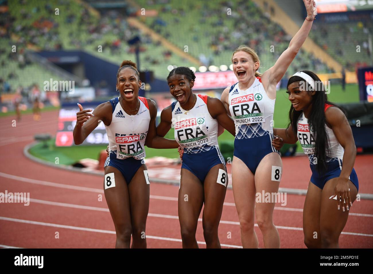French women's 4x100 relay (Floriane Gnafoua,Gémima Joseph,Helene ...