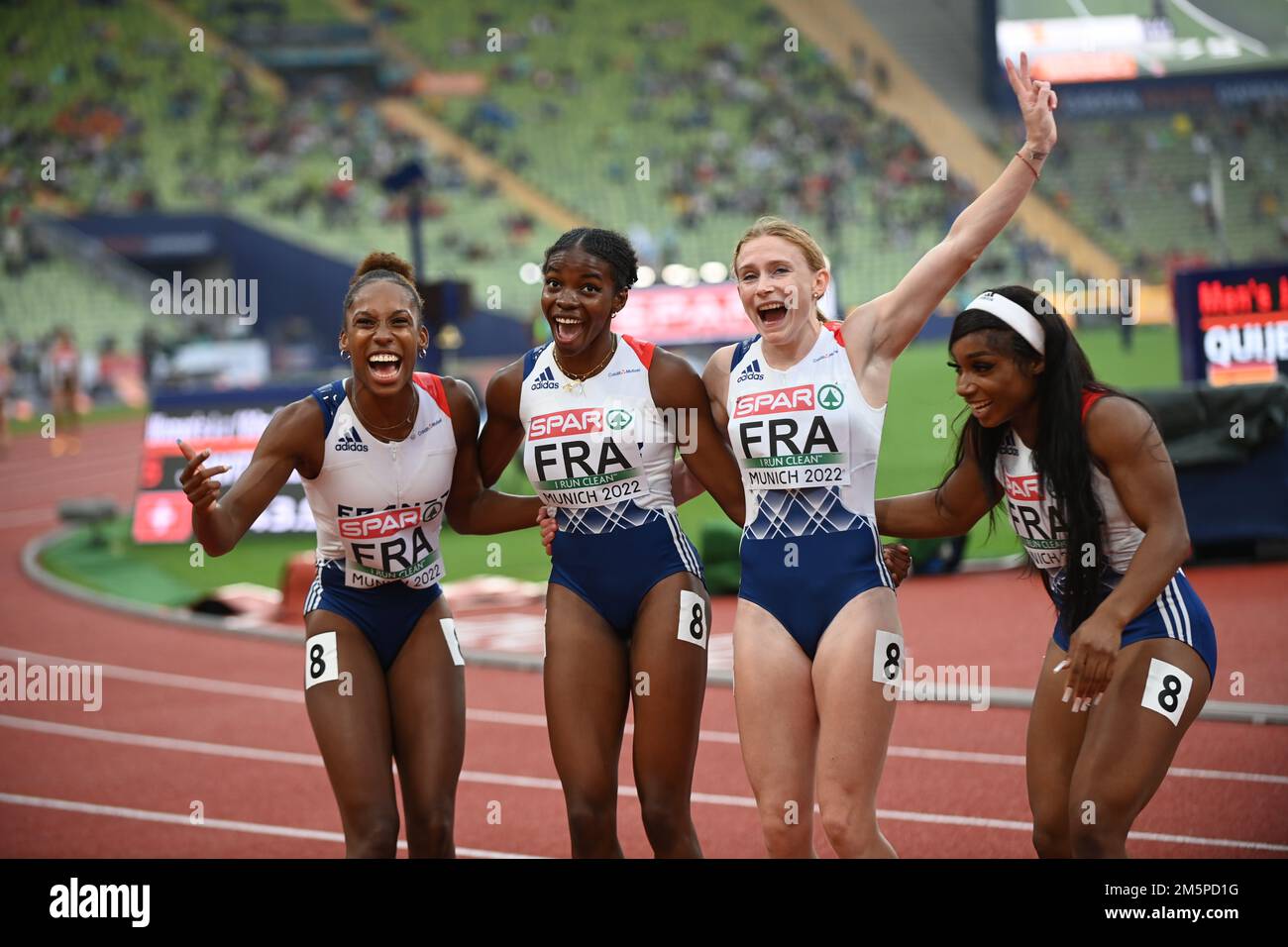 French women's 4x100 relay (Floriane Gnafoua,Gémima Joseph,Helene ...