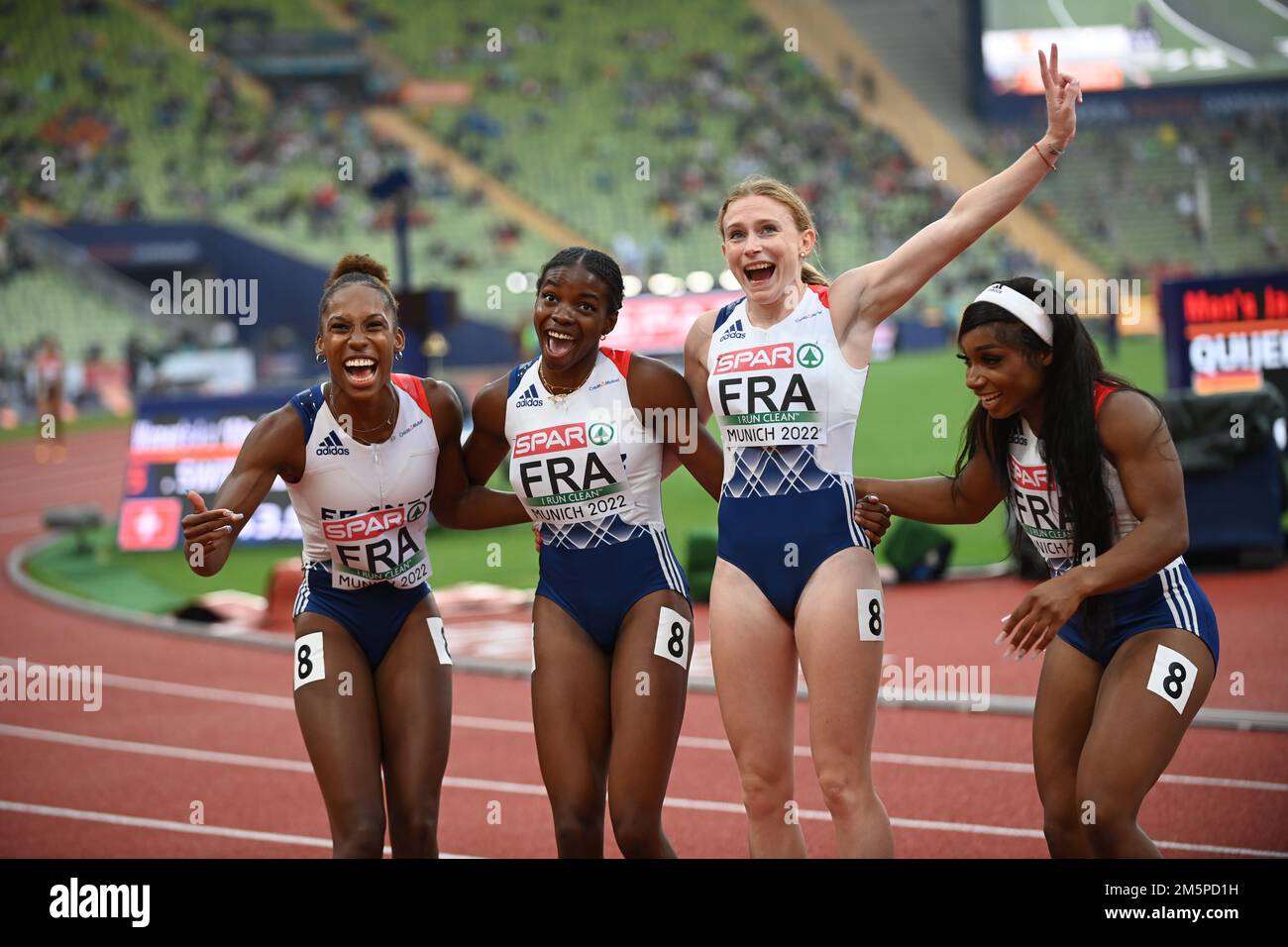 French women's 4x100 relay (Floriane Gnafoua,Gémima Joseph,Helene ...