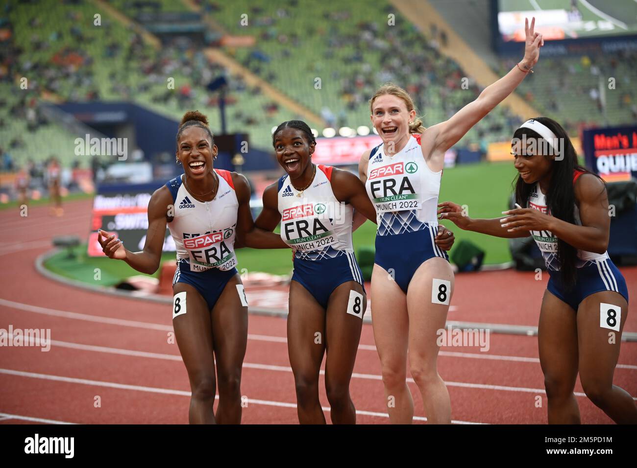 French women's 4x100 relay (Floriane Gnafoua,Gémima Joseph,Helene ...