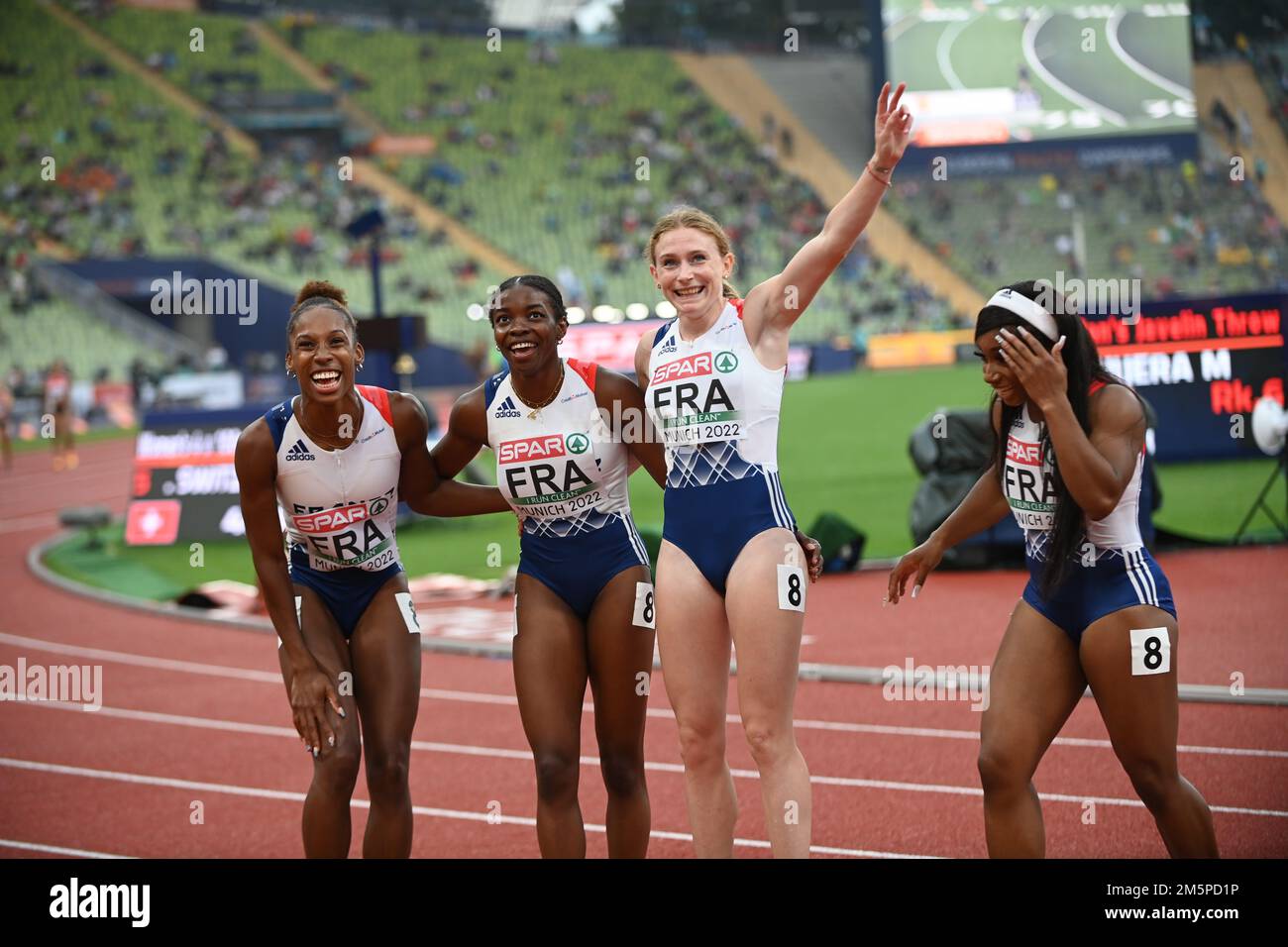 French women's 4x100 relay (Floriane Gnafoua,Gémima Joseph,Helene ...