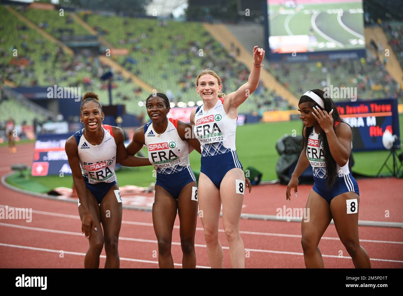 French women's 4x100 relay (Floriane Gnafoua,Gémima Joseph,Helene ...